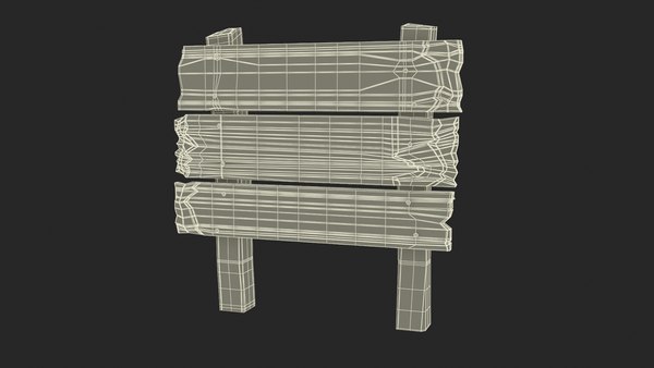 modelo 3d Aged Weathered Rustic Signpost - TurboSquid 2112227