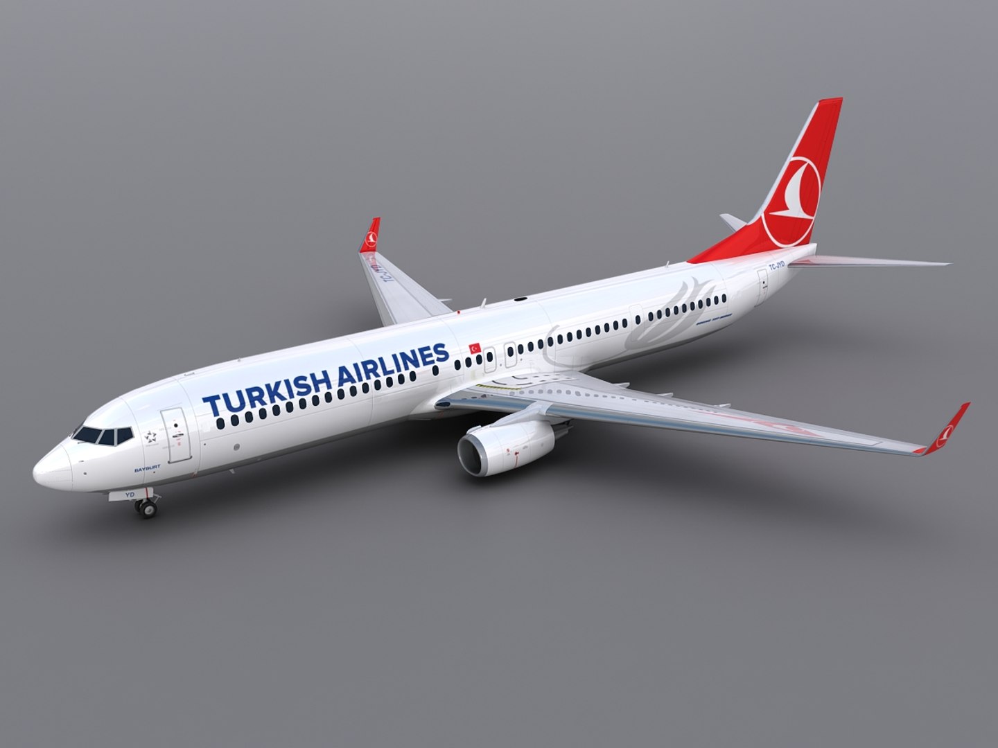 Aircraft Turkish Airlines 3d Max
