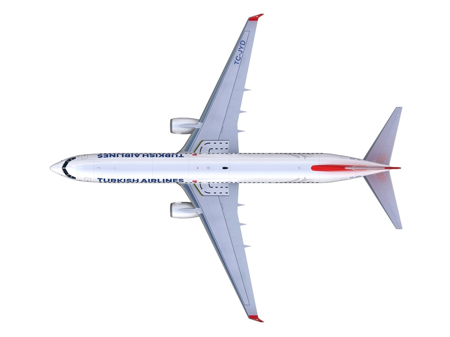aircraft turkish airlines 3d max