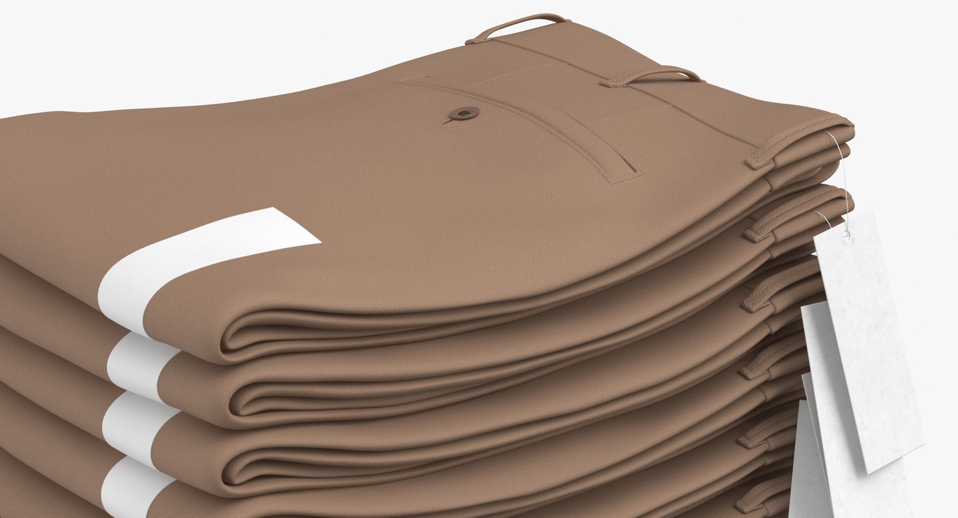 3D Folded Pants 10 Pile Black Dark and Light Khaki model - TurboSquid ...