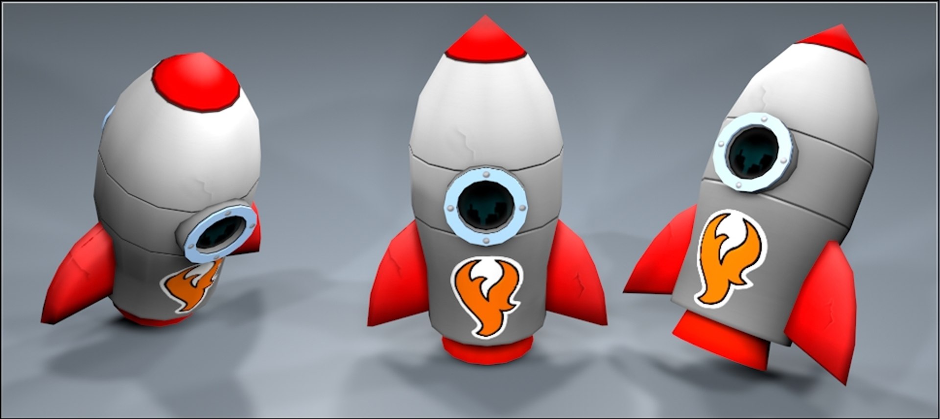 3d Rocket Toy Model