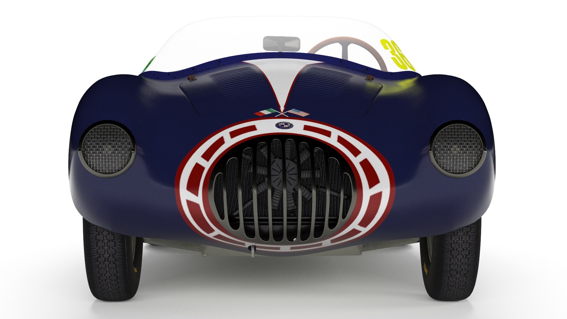 3D Osca Car Navy Blue - TurboSquid 2239475
