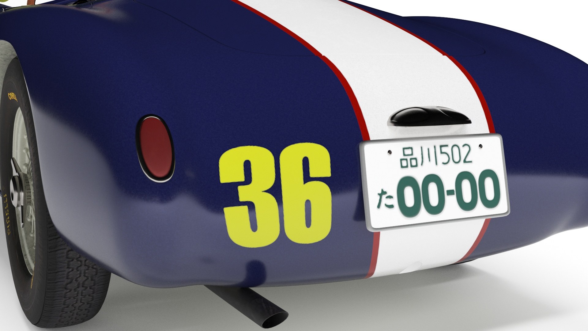 3D Osca Car Navy Blue - TurboSquid 2239475