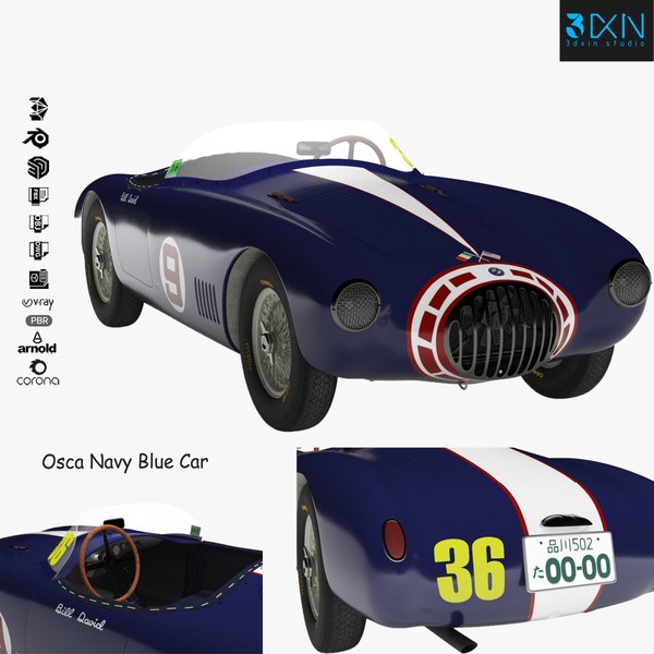 오스카카 네이비블루 3D 모델 - TurboSquid 2239475