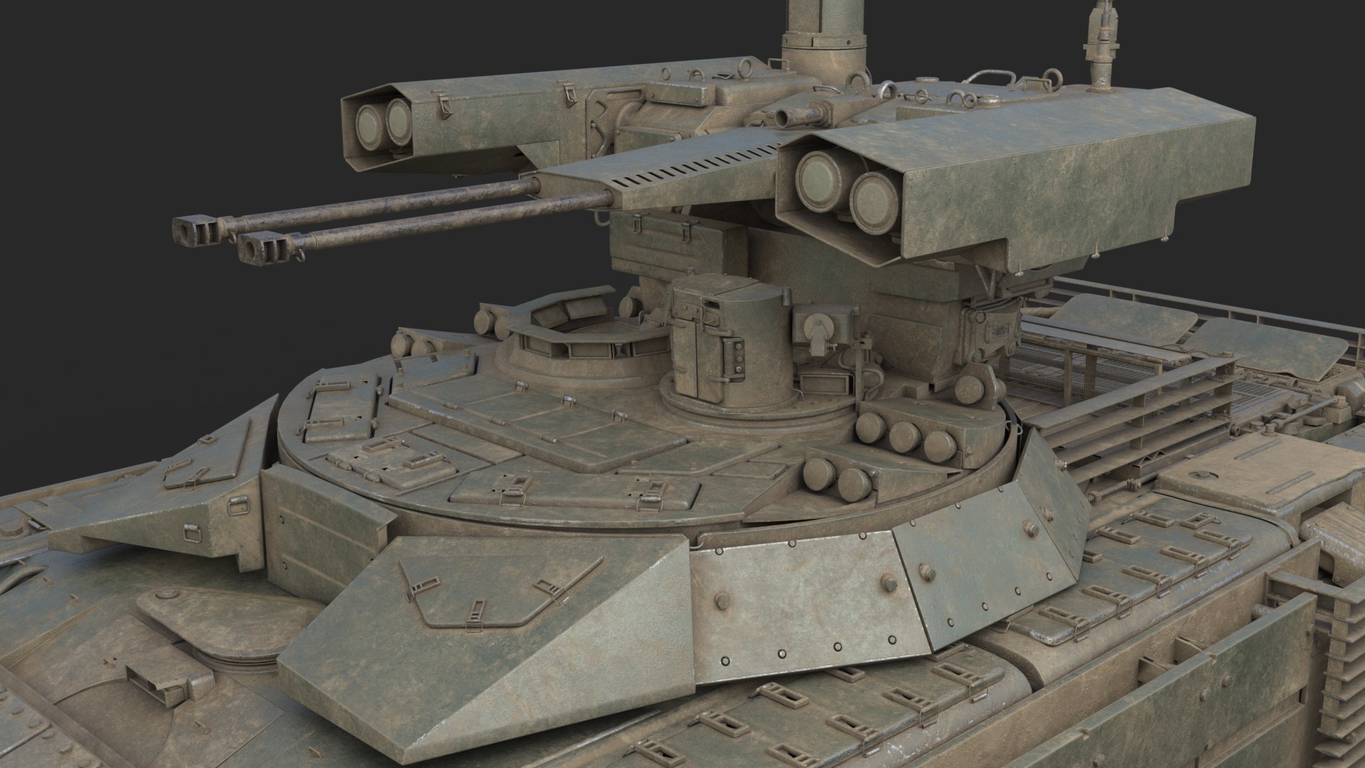 3D Tank Terminator BMP 72 Green Dirty - TurboSquid 2053636