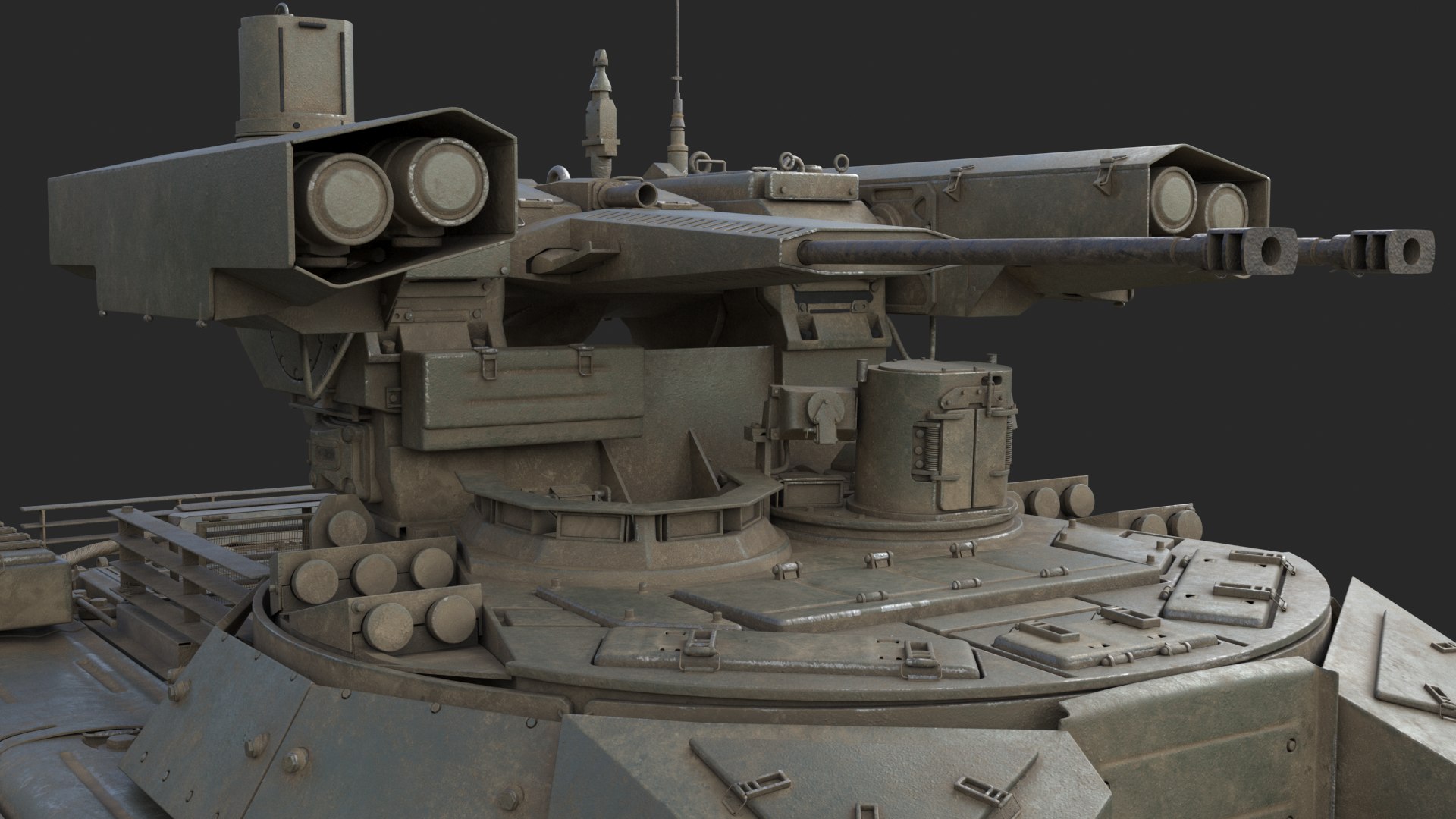 3D Tank Terminator BMP 72 Green Dirty - TurboSquid 2053636