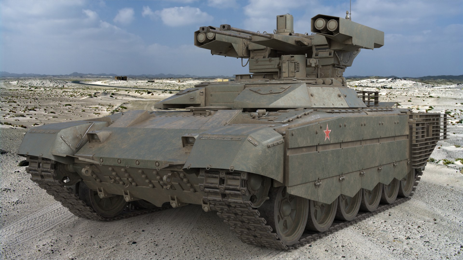 3D Tank Terminator BMP 72 Green Dirty - TurboSquid 2053636