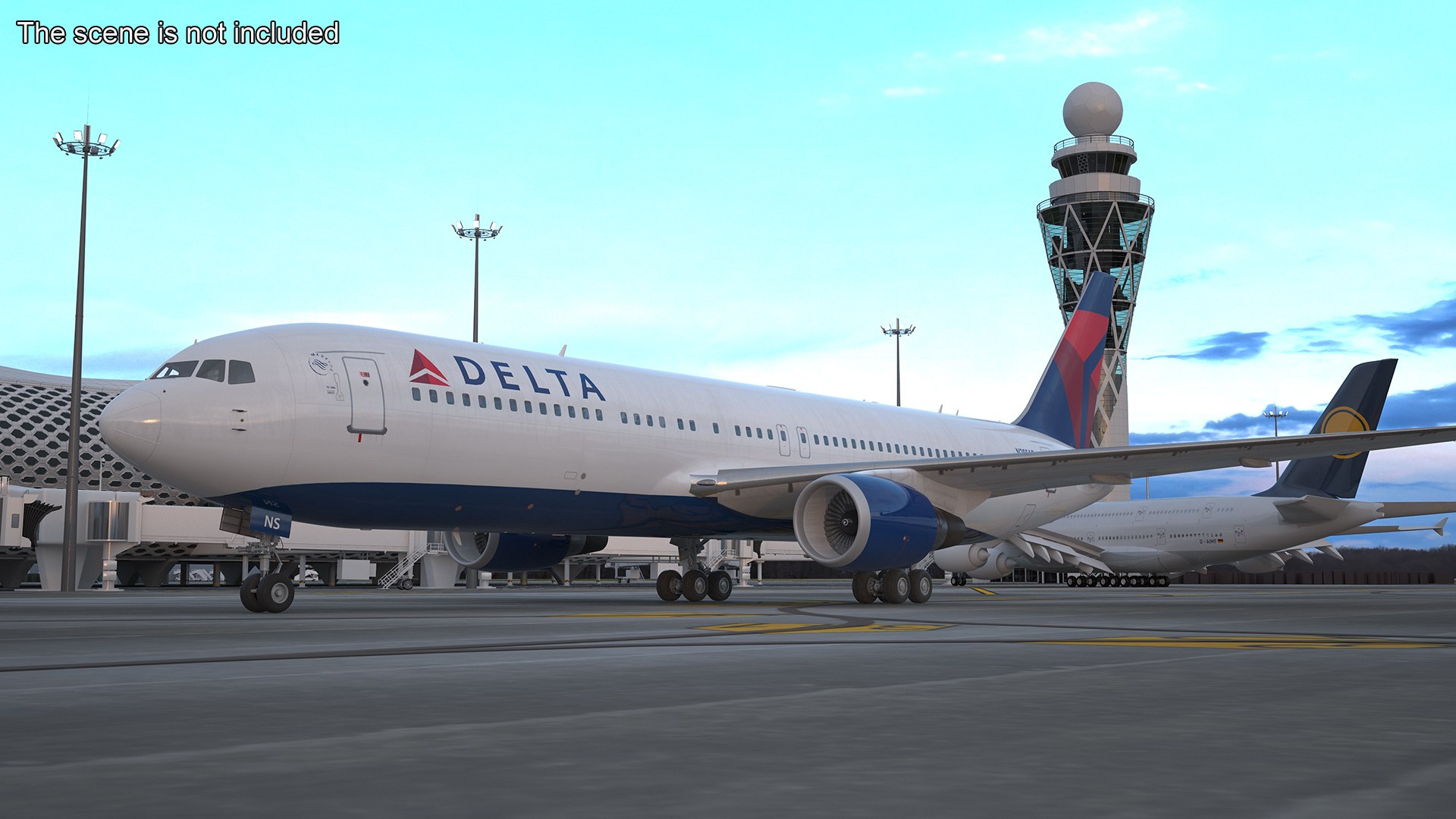 Delta Airlines Boeing 767 Commercial Jet 3D Model - TurboSquid 2372389