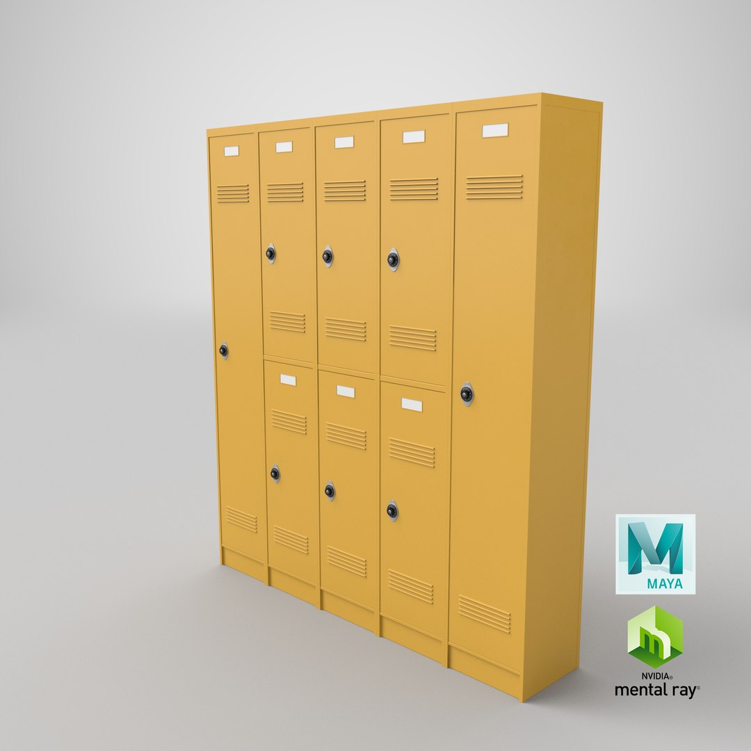 Lockers 02 Model - TurboSquid 1794437