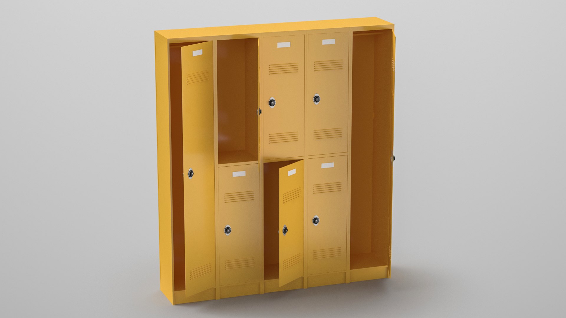 Lockers 02 Model - TurboSquid 1794437