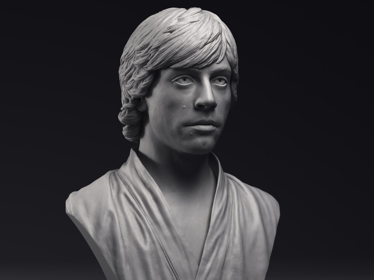 3D Mark Hamill As Luke Skywalker Bust - TurboSquid 2083029