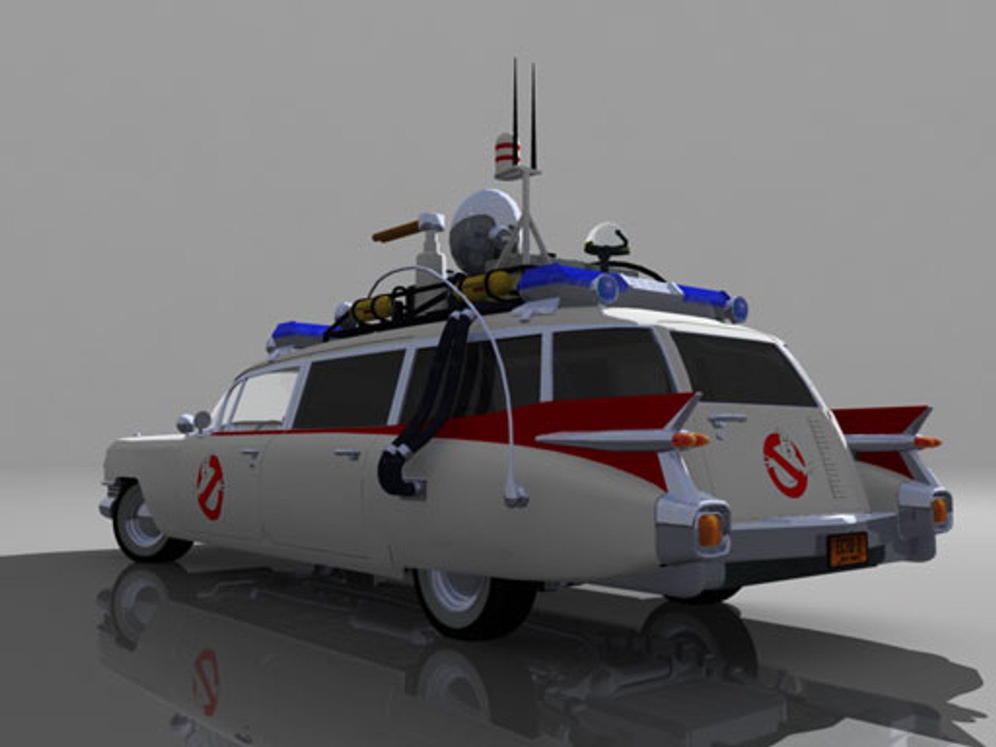 3d Ghostbusters Ecto 1 Model