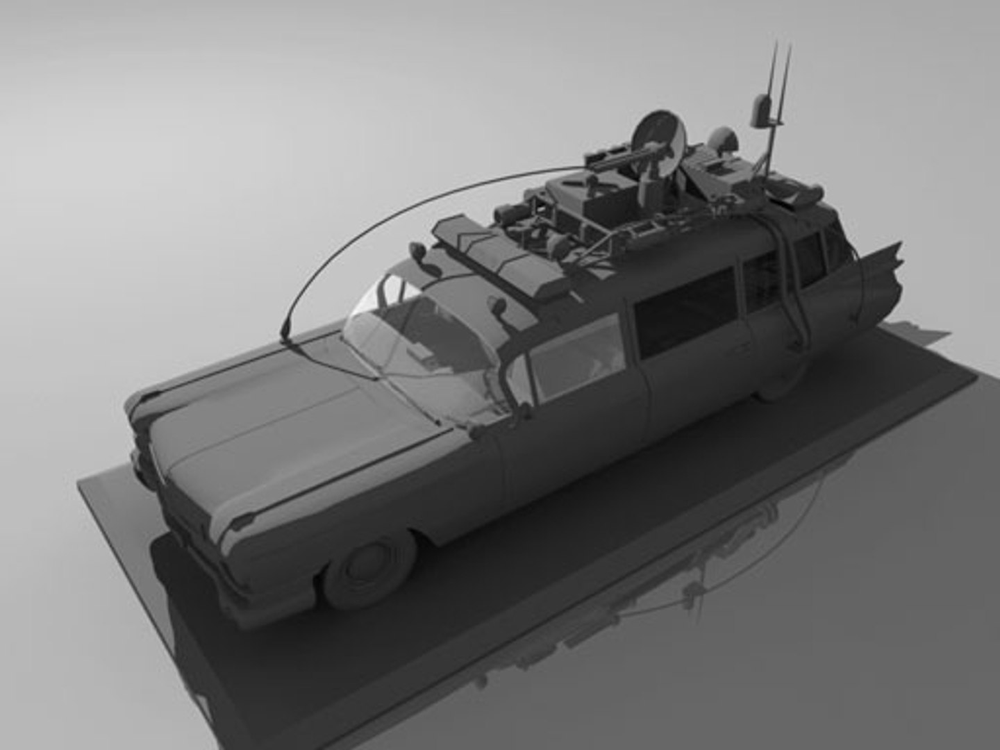3d Ghostbusters Ecto 1 Model