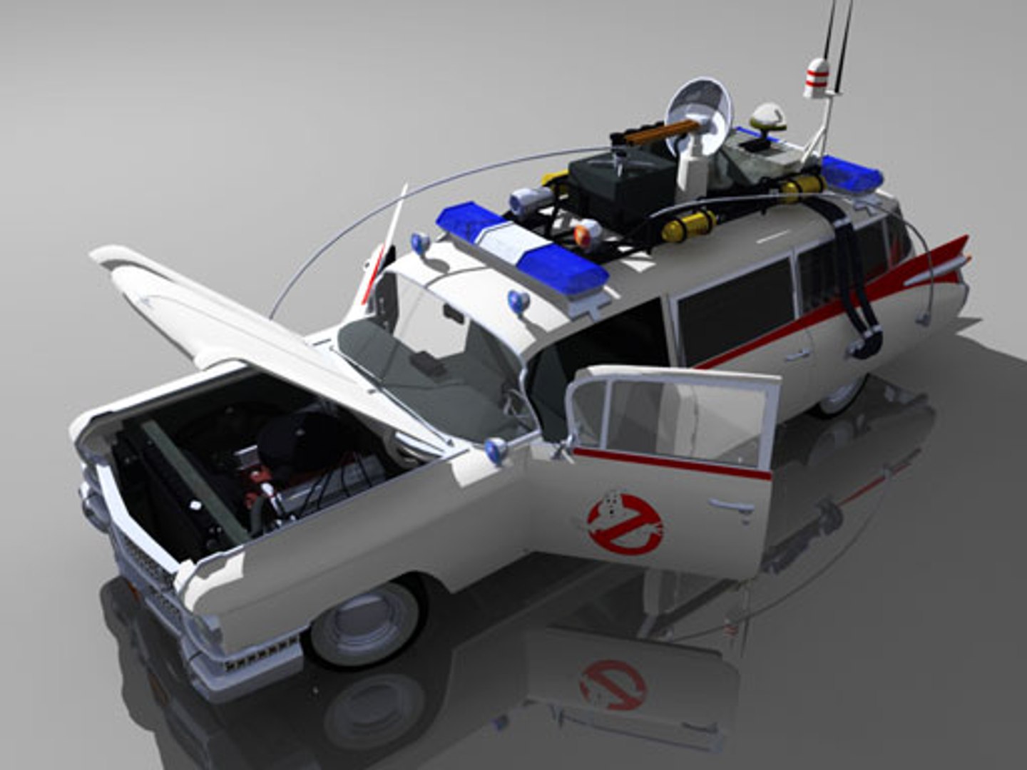 3d Ghostbusters Ecto 1 Model
