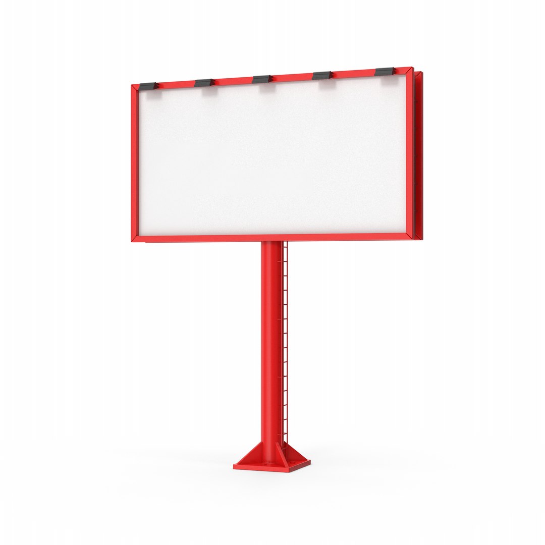Red Billboard 3D Model - TurboSquid 2319457