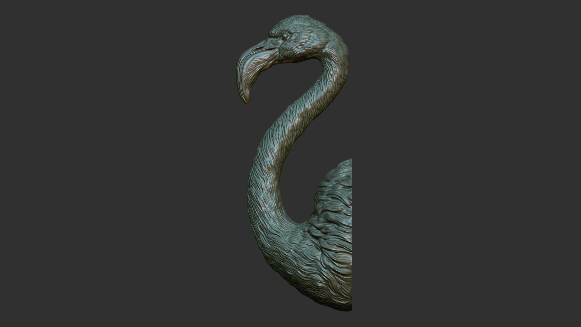 3D Flamingo Bust - TurboSquid 2239527