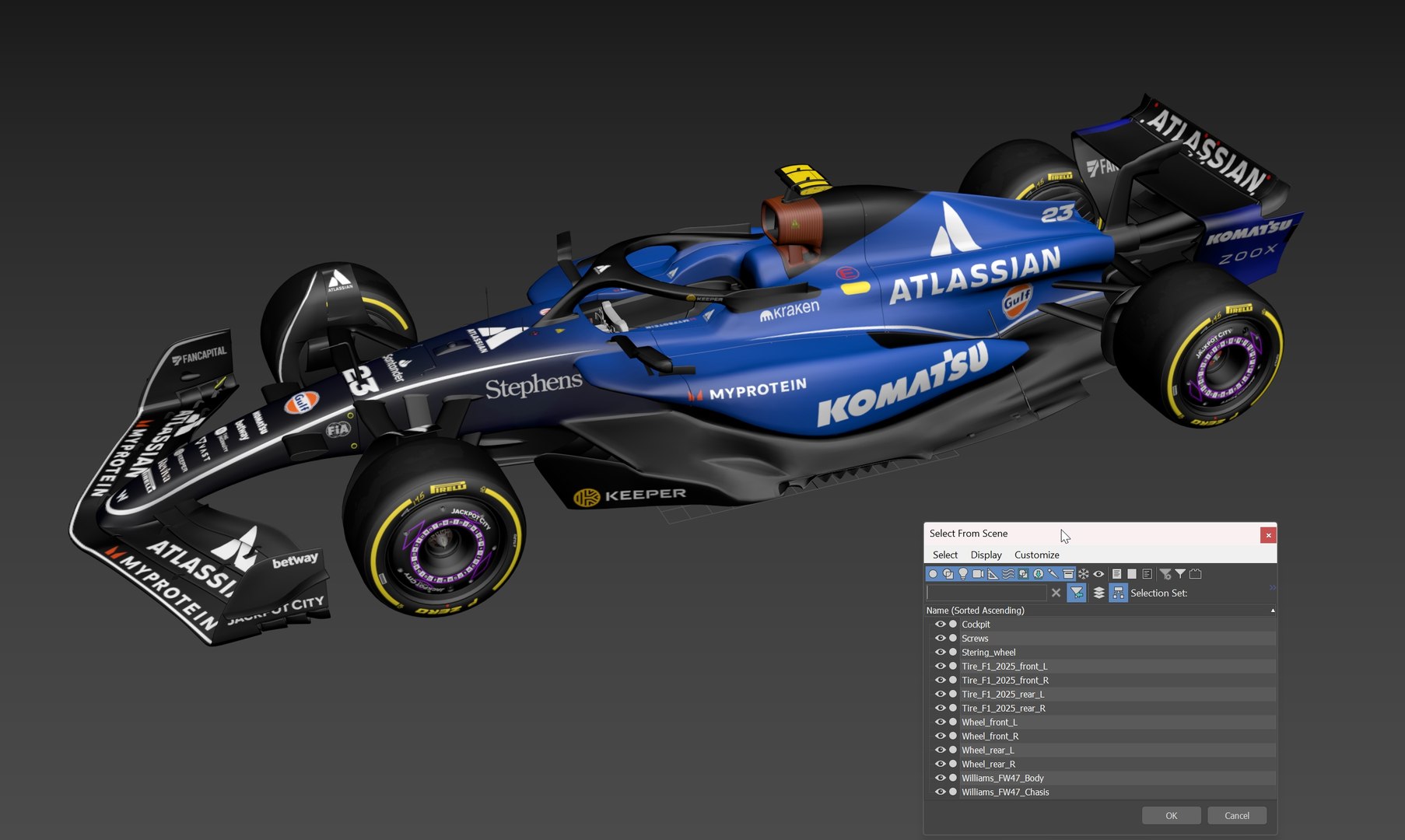 F1 Williams FW47 2025 3D Model - TurboSquid 2378750