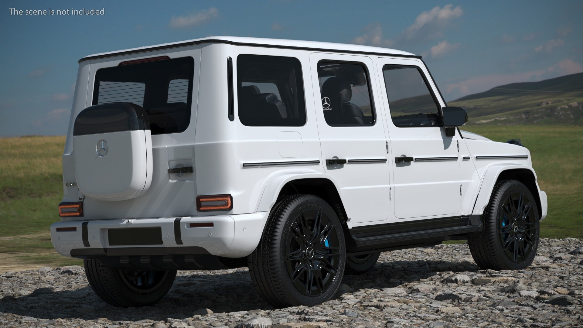 White Mercedes-Benz G580 2025 Rigged For Cinema 4D 3D Model ...