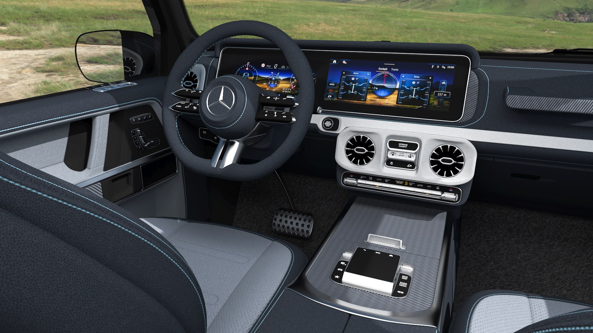 White Mercedes-Benz G580 2025 Rigged For Cinema 4D 3D Model ...