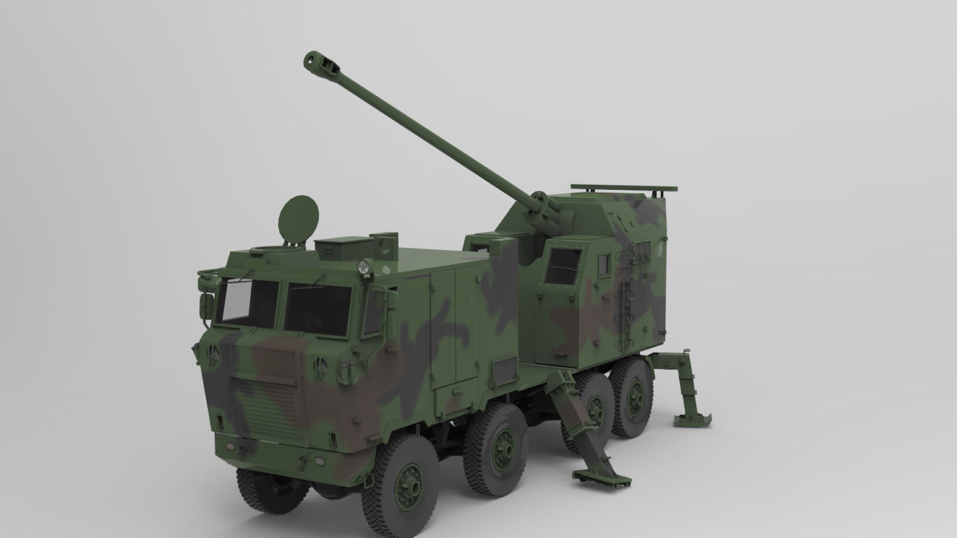 Nora B52 155mm 3D Model - TurboSquid 2187951