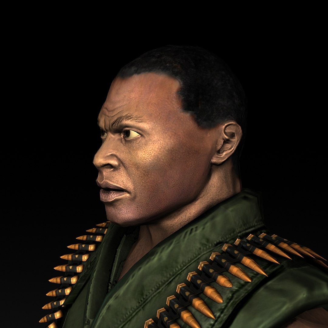 3d machine gunner t-pose