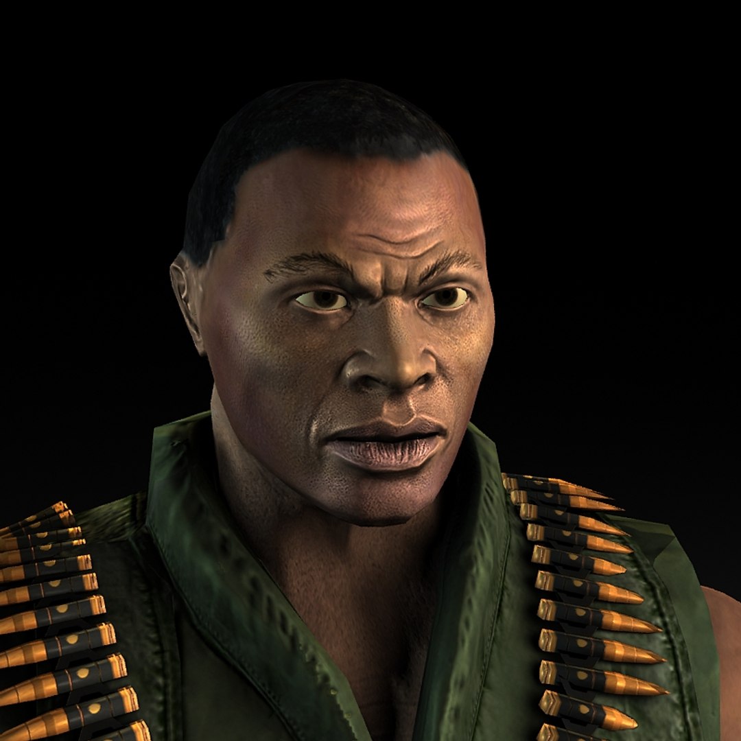 3d machine gunner t-pose