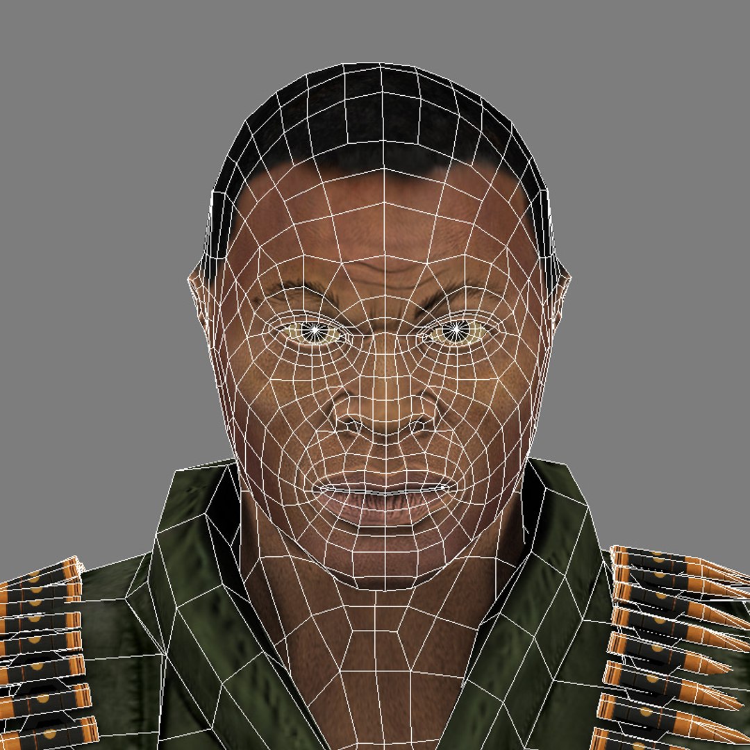 3d machine gunner t-pose