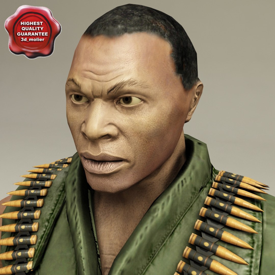 3d machine gunner t-pose