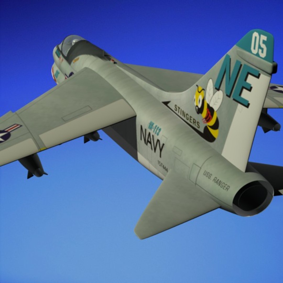 3d Model Vought A7 Corsair Ii