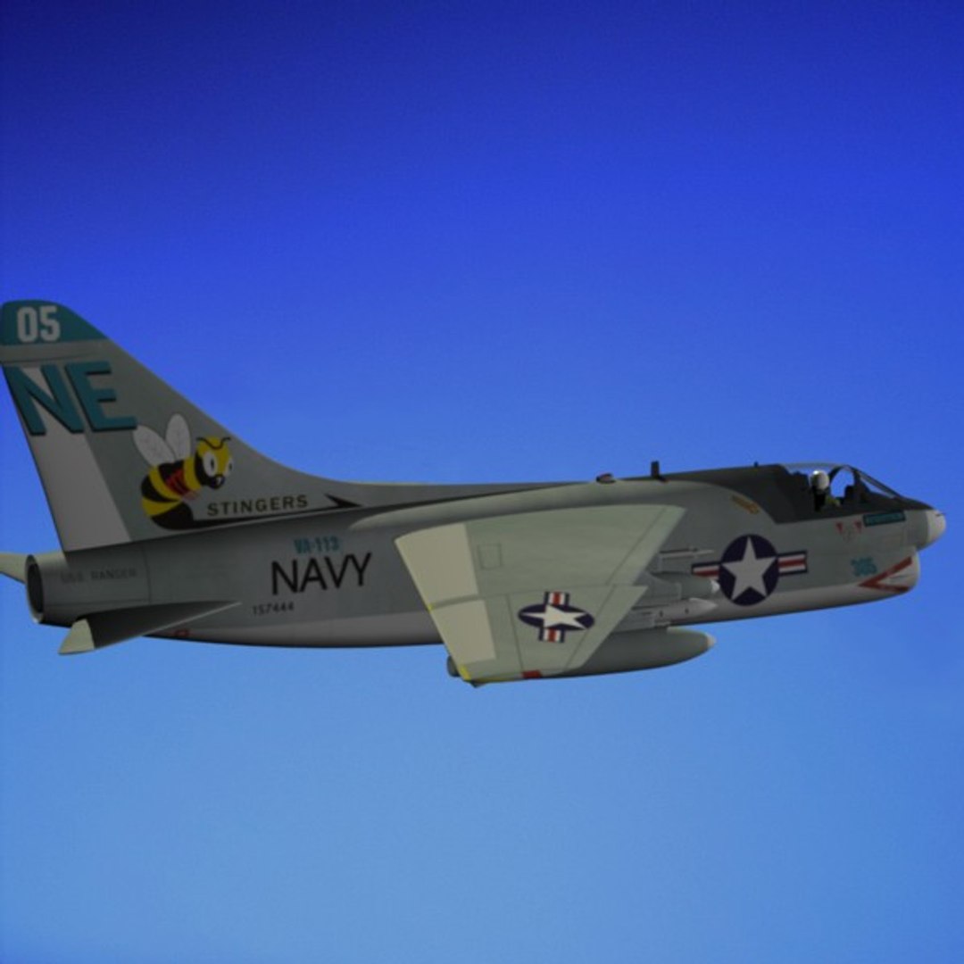 3d Model Vought A7 Corsair Ii
