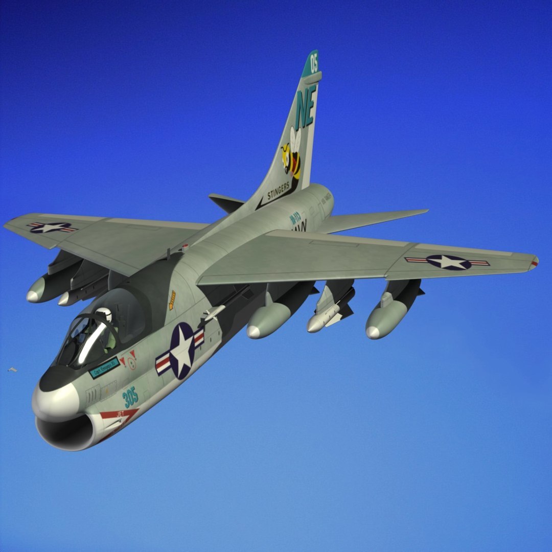 3d Model Vought A7 Corsair Ii
