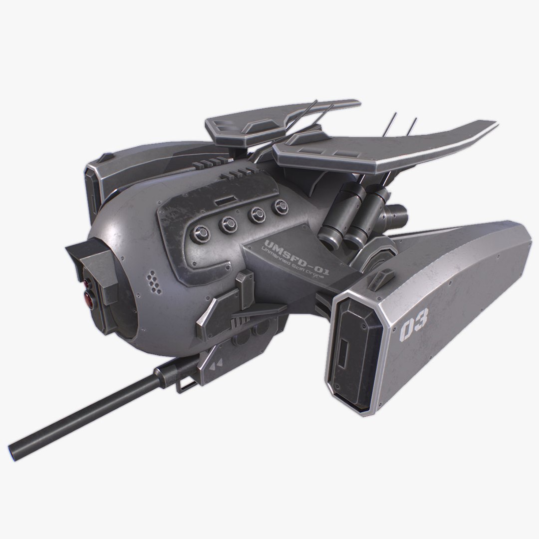 Unmanned Scifi Drone - TurboSquid 2400358
