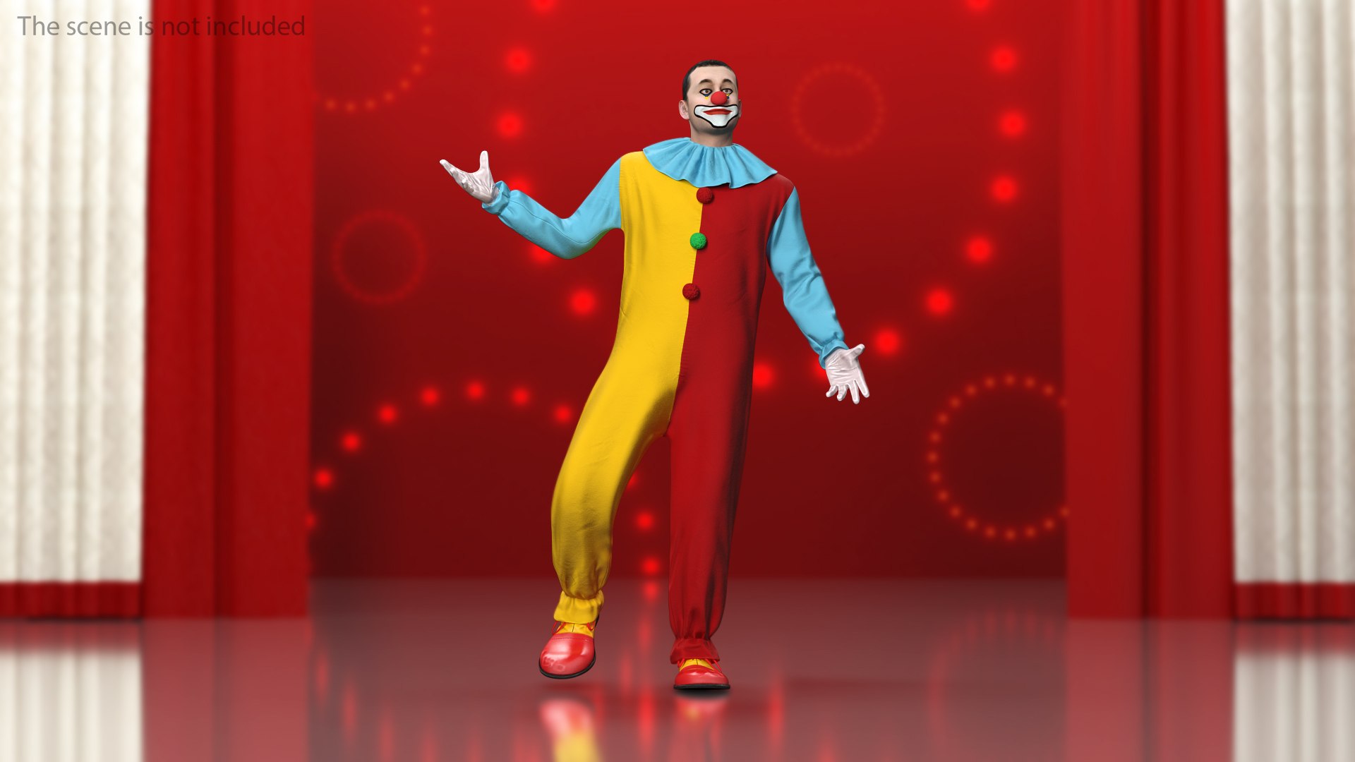 Circus Clown Standing Pose 3D Model - TurboSquid 1587821