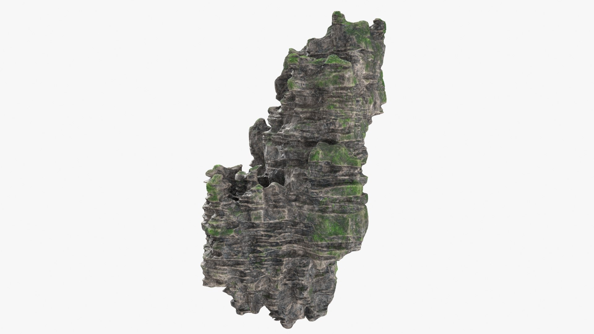 3D Rock Cliff Shape 2 Model - TurboSquid 2154342