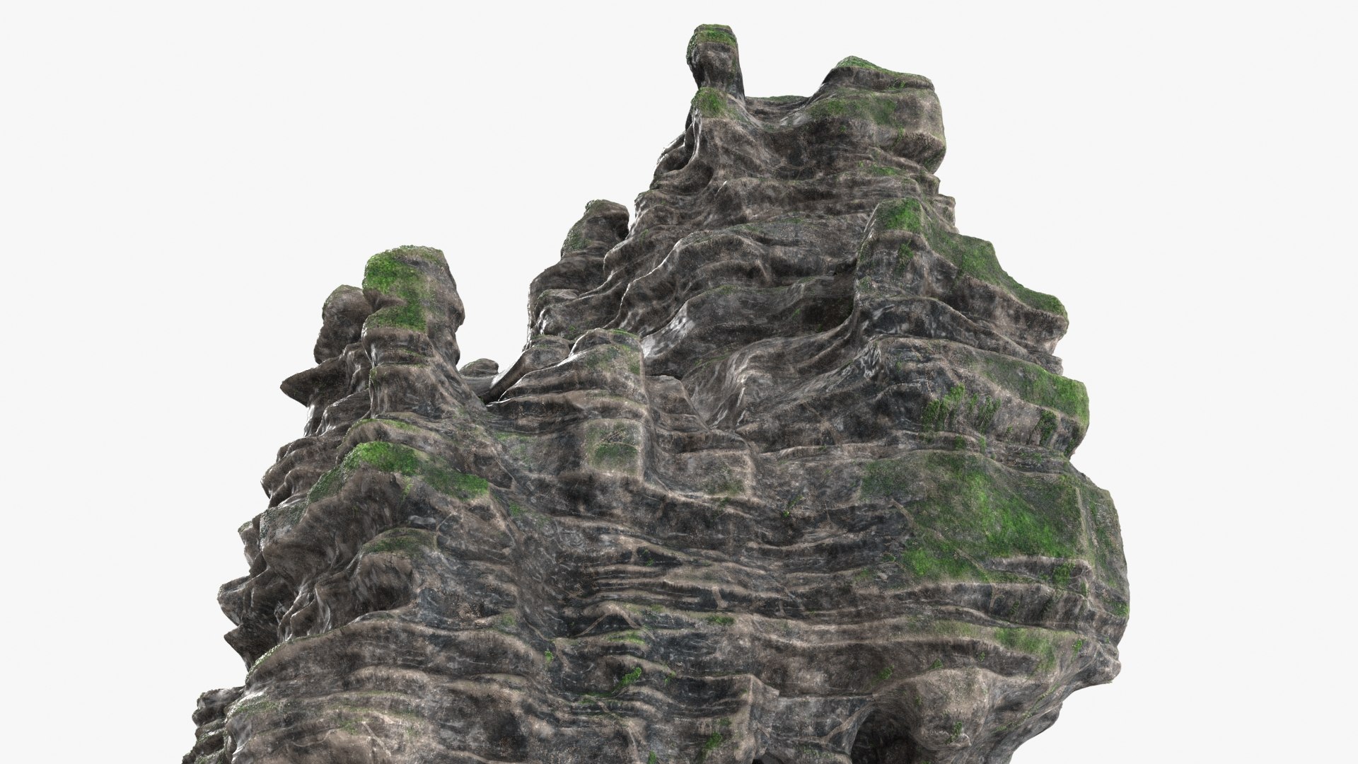 3D Rock Cliff Shape 2 Model - TurboSquid 2154342