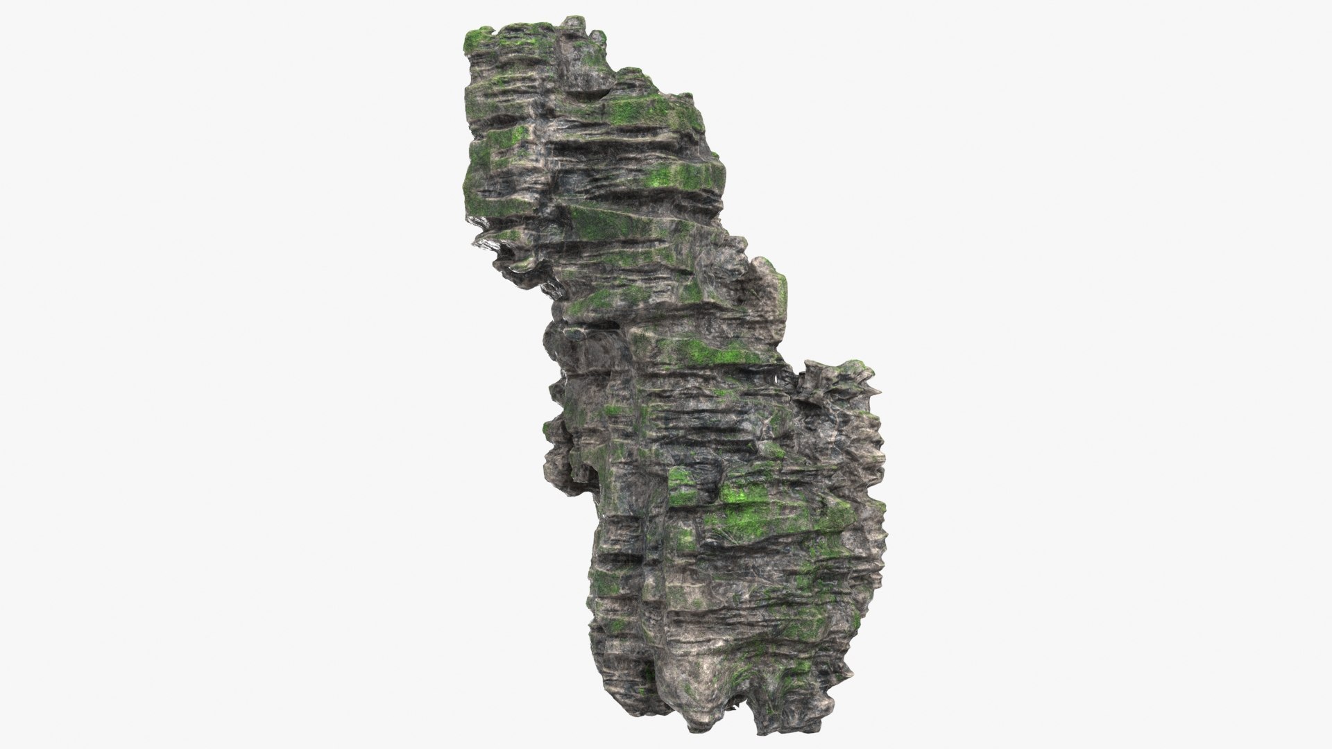 3D Rock Cliff Shape 2 Model - TurboSquid 2154342