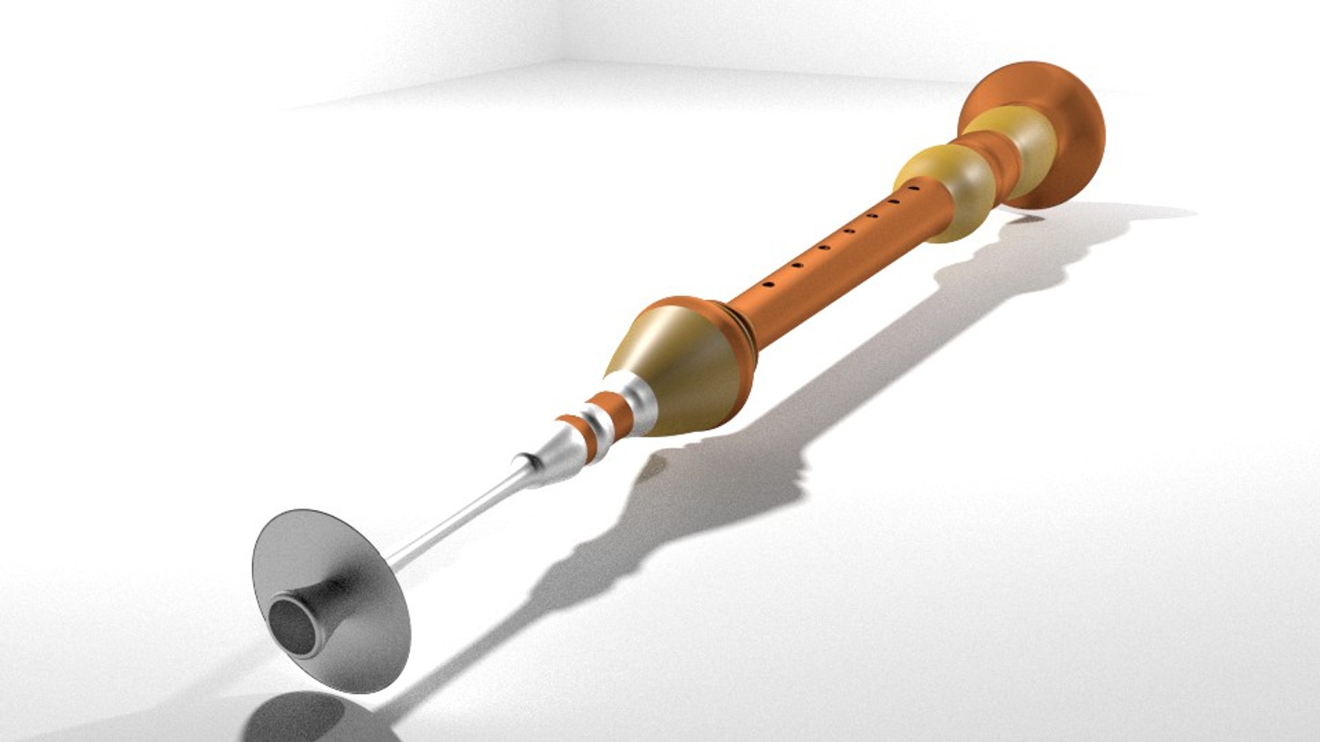 3d Model Serunai Musical Instrument