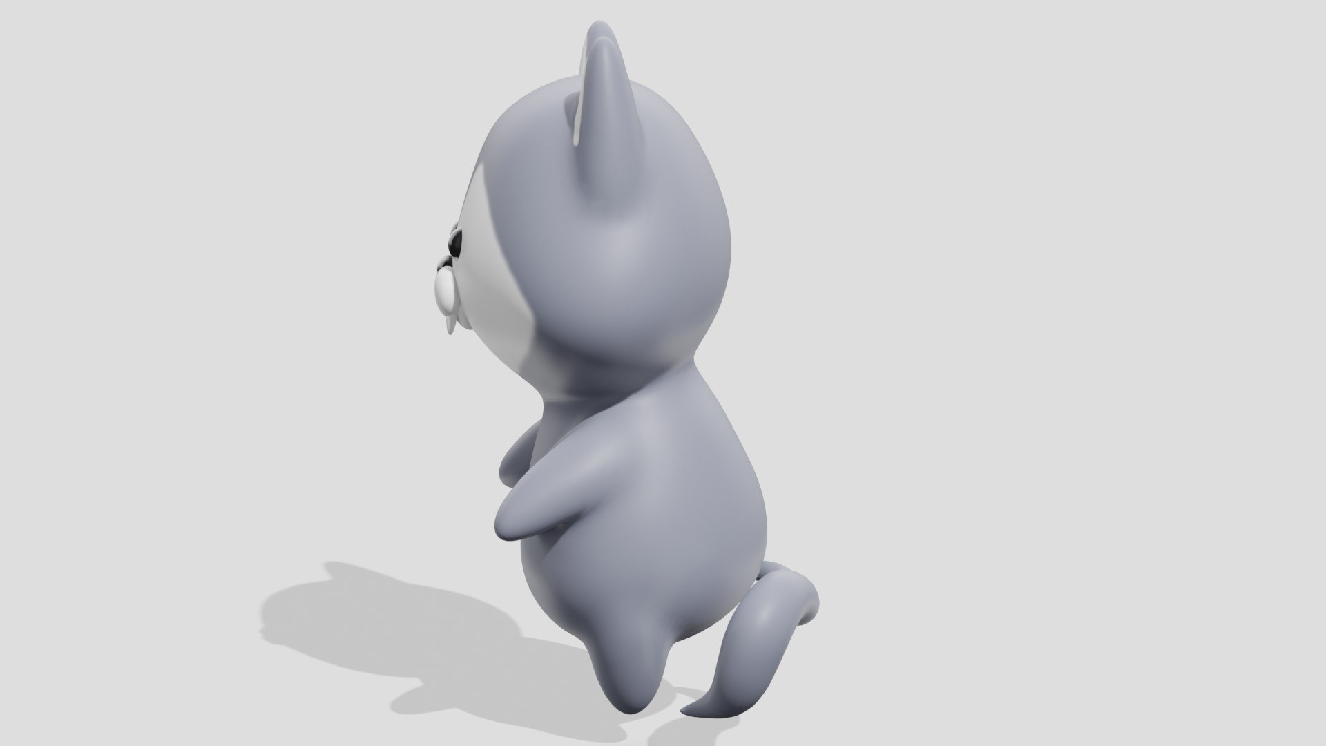 Cute Little Gray Wolf 3D Model - TurboSquid 2094951