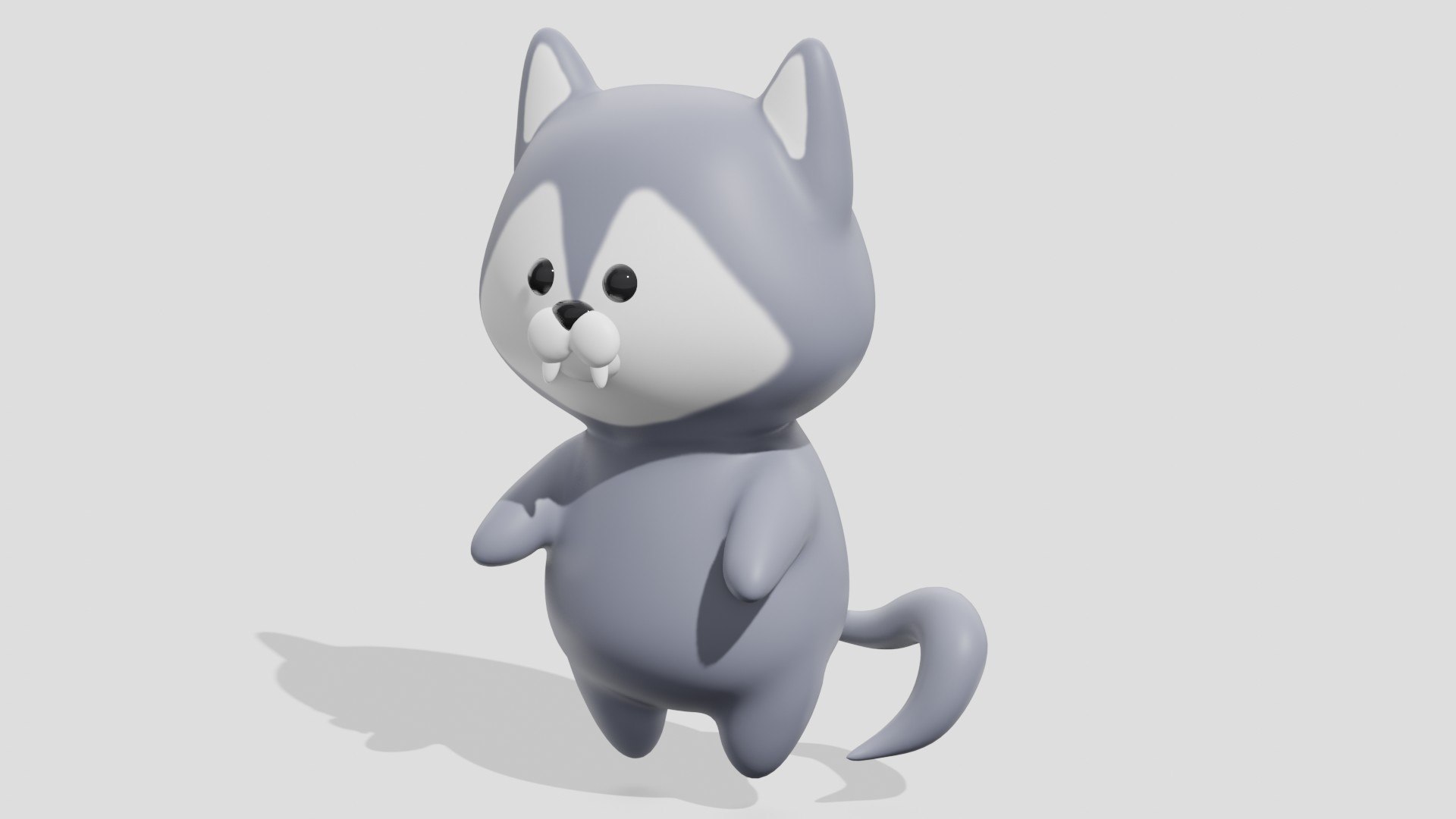 Cute Little Gray Wolf 3D Model - TurboSquid 2094951