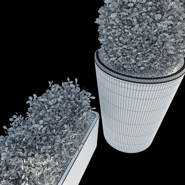 3d model modern bushes