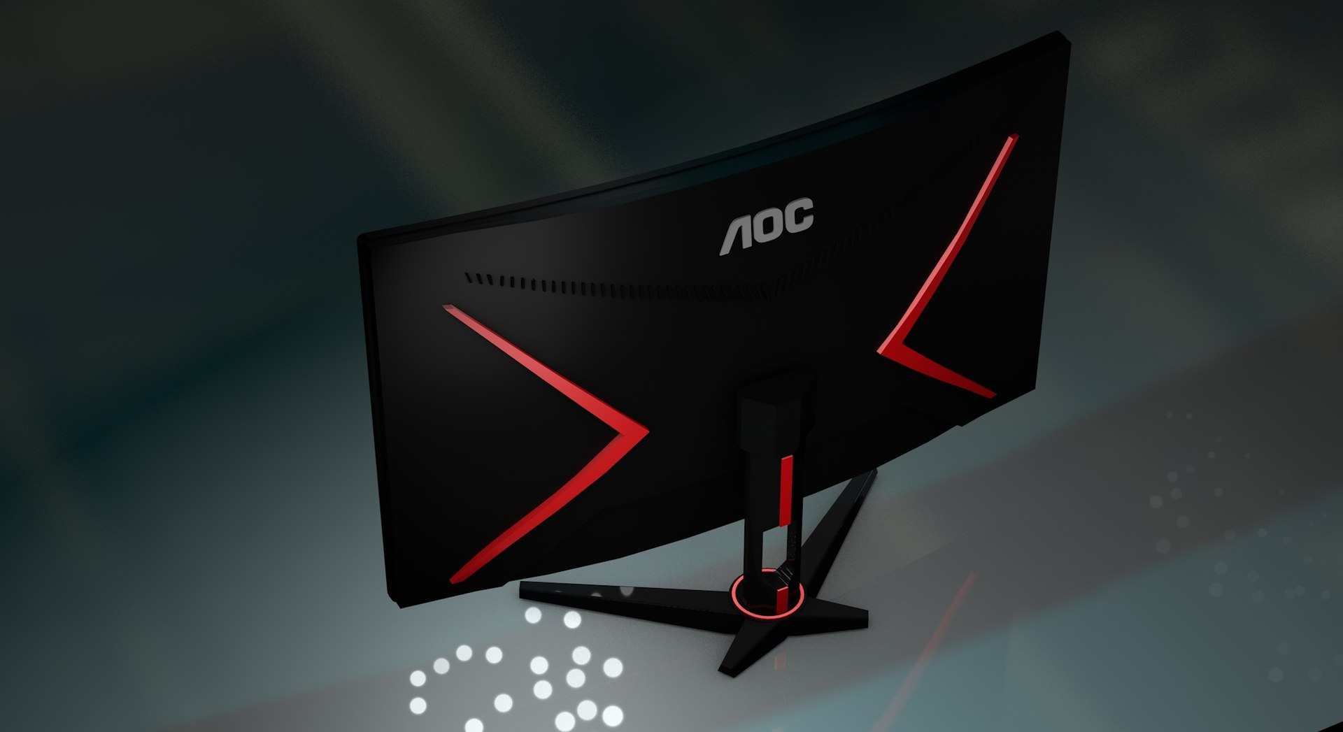 3D Curved AOC Gaming Monitor 3D Model - Ultra-Wide Display Model ...