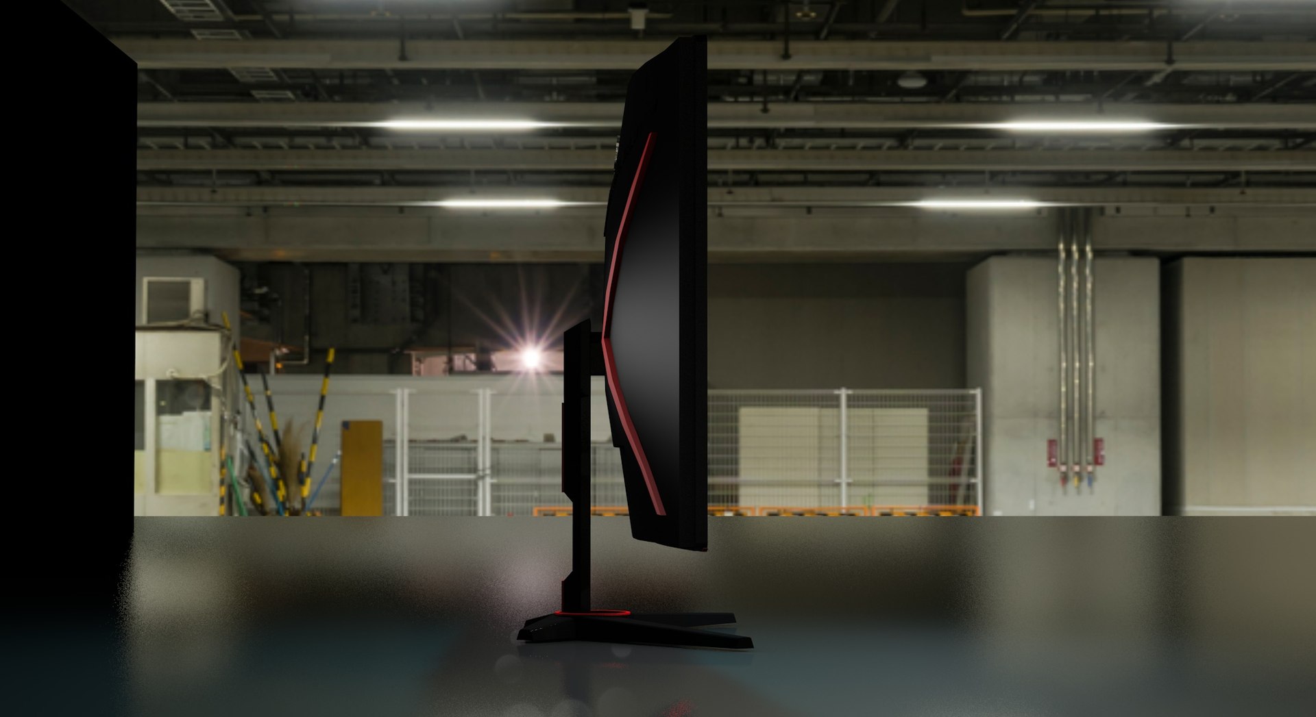 3D Curved AOC Gaming Monitor 3D Model - Ultra-Wide Display Model ...