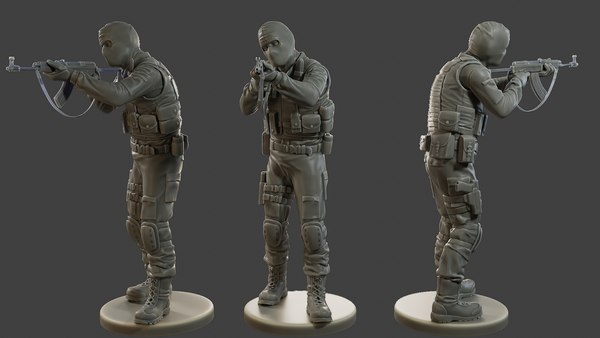 modelo 3d Unidad táctica de la policía checoeslovaca CPTU2 006 ...