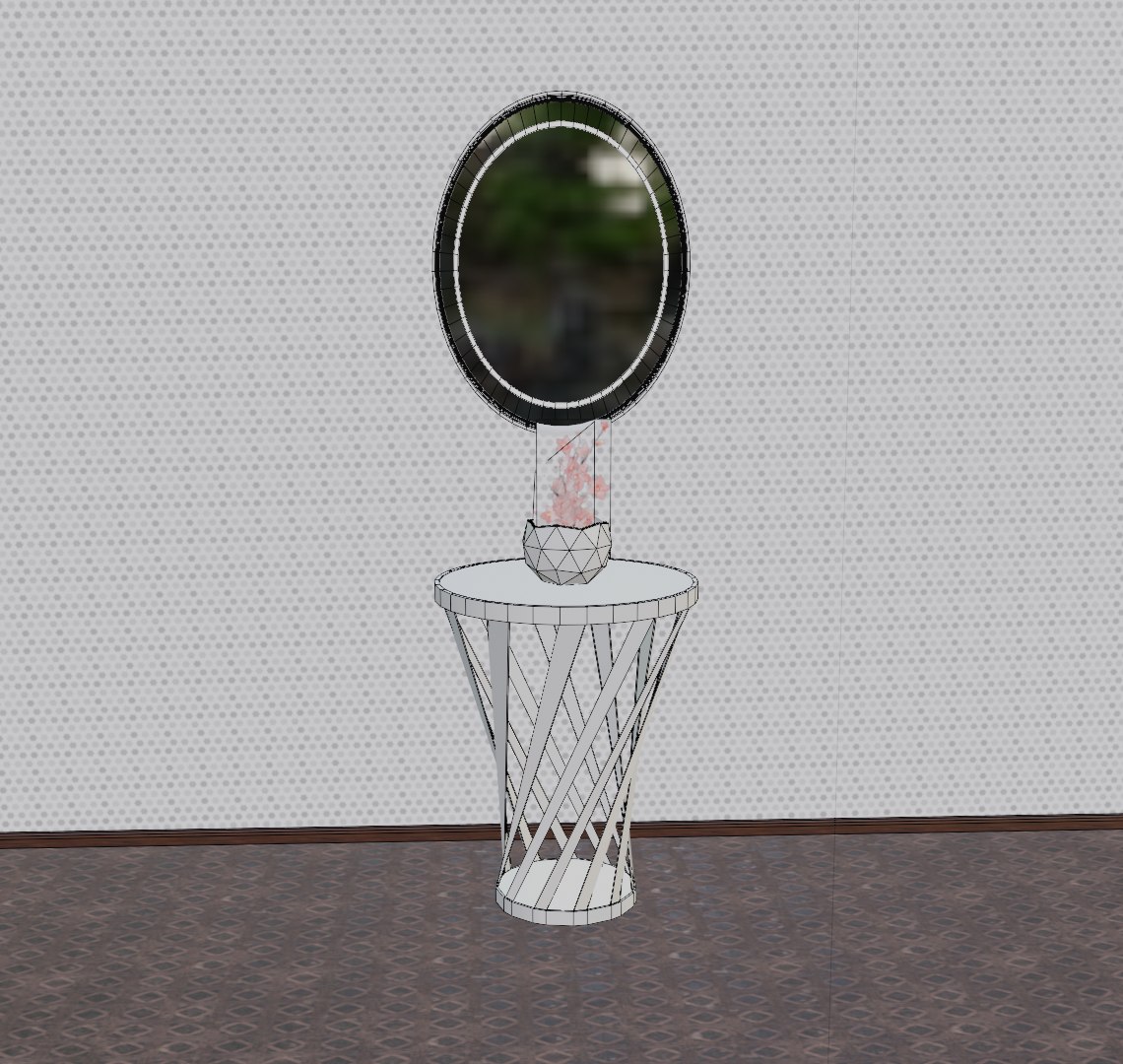 Free 3D Table And Mirror Model - TurboSquid 2085579