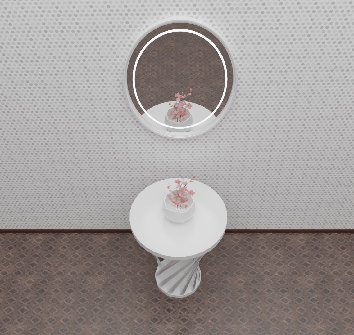 Free 3D Table And Mirror Model - TurboSquid 2085579