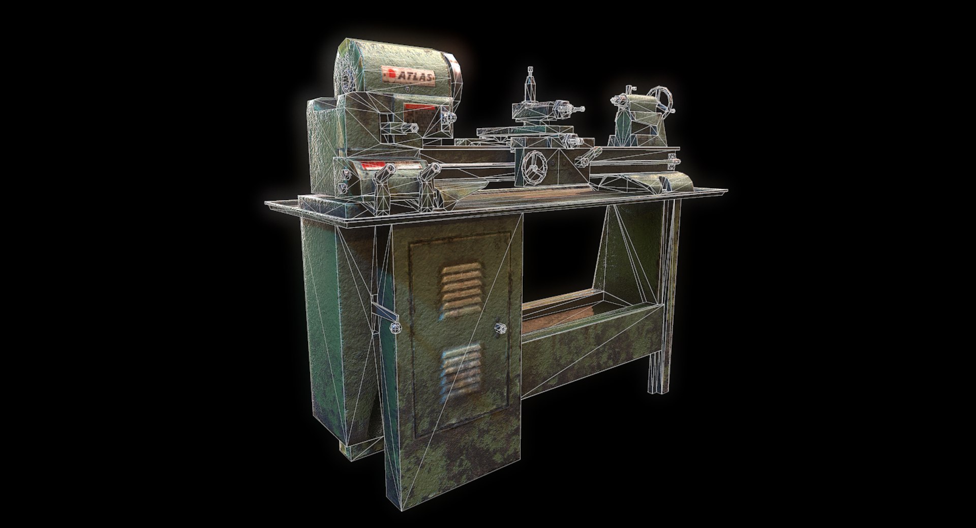 3D metalworking lathe wwii war machine model - TurboSquid 1573393