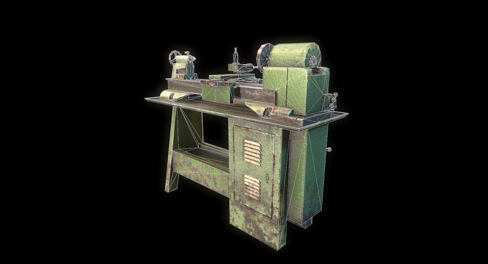 3D Metalworking Lathe Wwii War Machine Model - TurboSquid 1573393