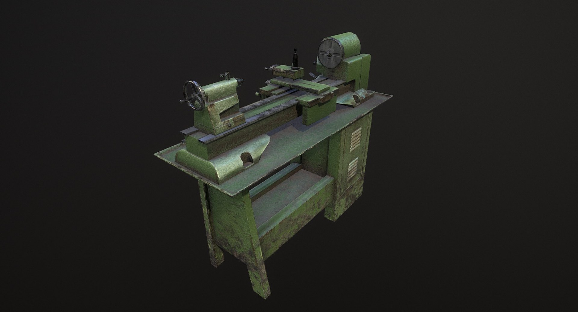3D Metalworking Lathe Wwii War Machine Model - TurboSquid 1573393