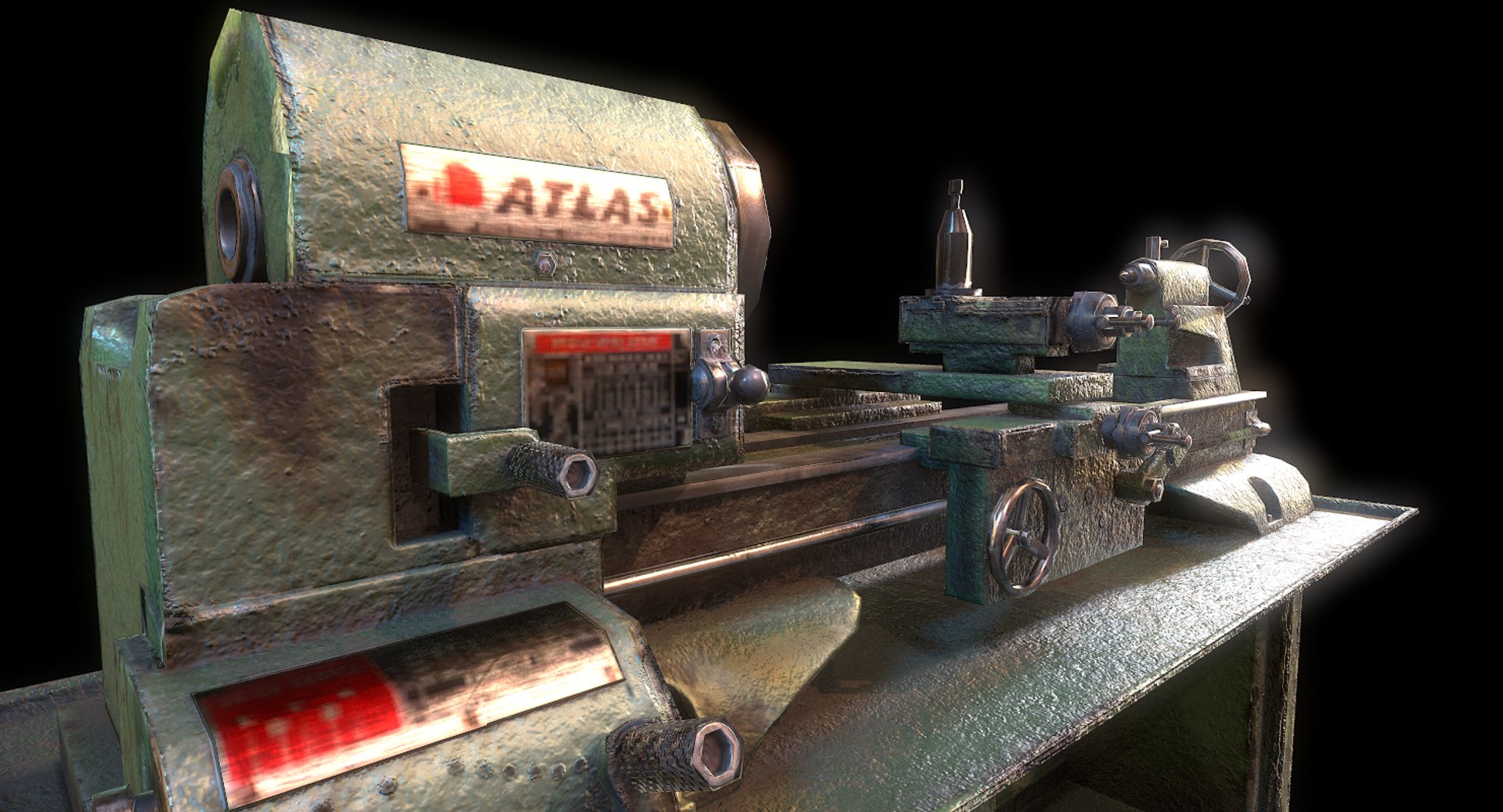 3D metalworking lathe wwii war machine model - TurboSquid 1573393