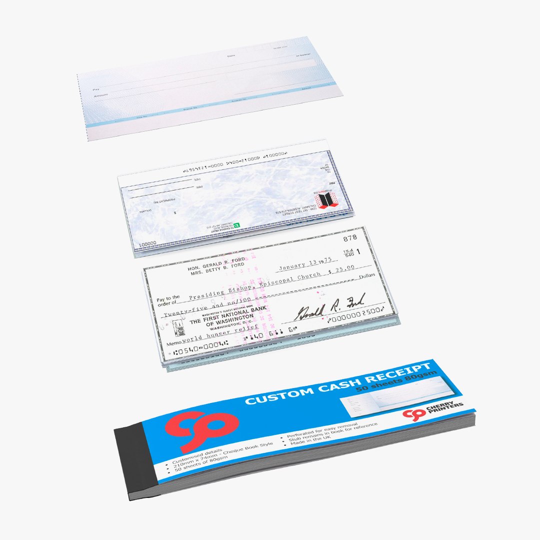 Bank Cheques Collection 3D model - TurboSquid 2172296